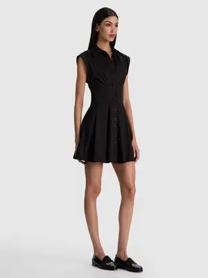Alice + Olivia Kim Corset Shirt Dress - Black