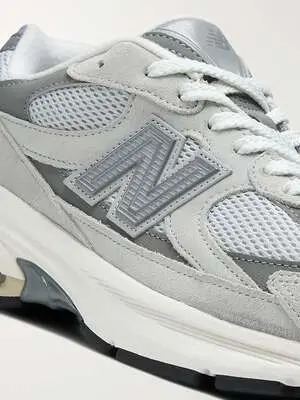 NEW BALANCE Abzorb 2010 Leather-trimmed Mesh Sneakers
