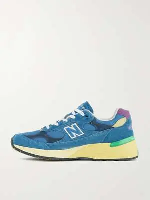 NEW BALANCE 992 Suede-trimmed Mesh Sneakers