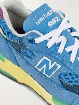 NEW BALANCE 992 Suede-trimmed Mesh Sneakers