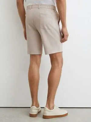 REISS Technical Stretch Shorts - Stone