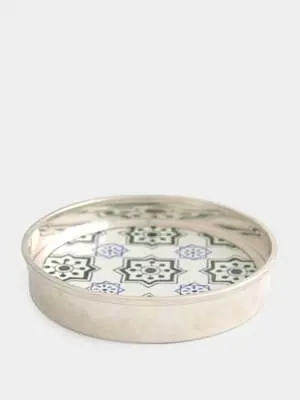 LEITÃO &AMP; IRMÃO Leitão & Irmão Sterling Bottle Coaster With Uptown Tile - Silver