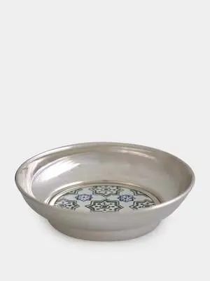 LEITÃO &AMP; IRMÃO Leitão & Irmão Sterling Round Tray With Uptown Tile - Silver