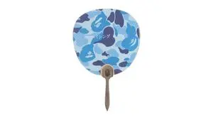 A BATHING APE Abc Camo Japanese Fan - Blue