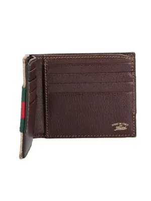 Gucci Bi-fold Wallet "web - Beige