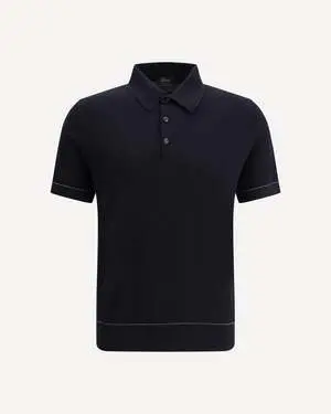 Brioni Cotton Polo Shirt - Black