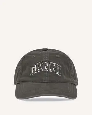 GANNI Logo Baseball Cap - Green