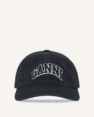 GANNI Logo Baseball Cap - Black