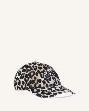 GANNI Leopard Baseball Hat - Multicolour