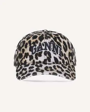 GANNI Leopard Baseball Hat - Multicolour
