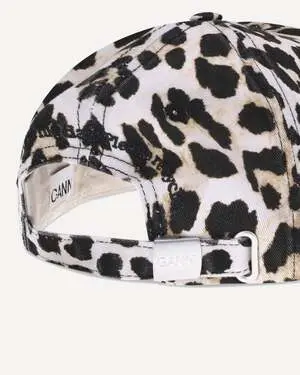GANNI Leopard Baseball Hat - Multicolour