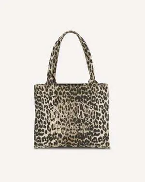 GANNI Leopard Print Tote Bag
