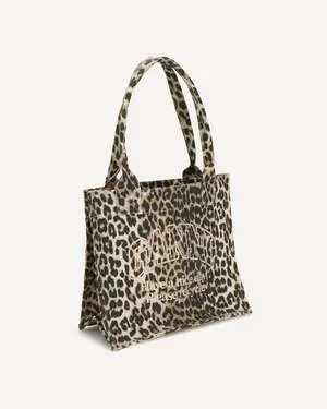 GANNI Leopard Print Tote Bag