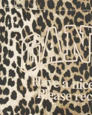GANNI Leopard Print Tote Bag
