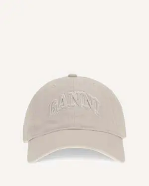 GANNI Canvas Cap With Logo - Beige