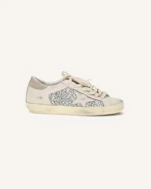 GOLDEN GOOSE Super Star Glitter Sneakers - Cream