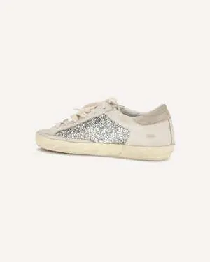 GOLDEN GOOSE Super Star Glitter Sneakers - Cream