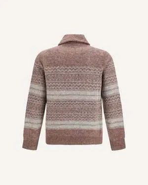 Brunello Cucinelli Shawl Collar Cardigan - Bordeaux
