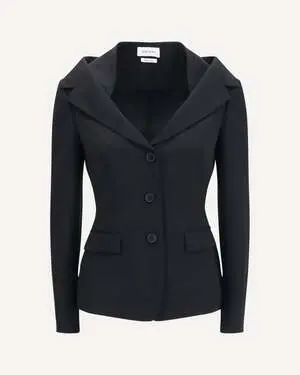 Alexander McQueen Structured Off-shoulder Jacket With Harness Detail