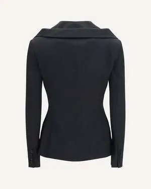 Alexander McQueen Structured Off-shoulder Jacket With Harness Detail