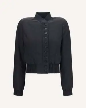 Alexander McQueen Buttoned Bomber Jacket