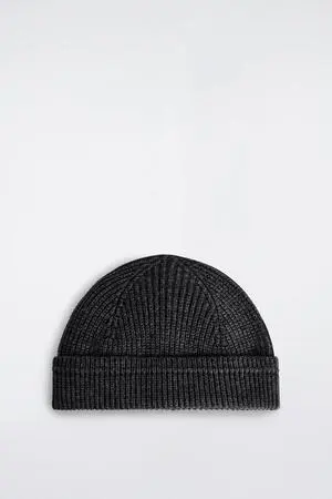 Cos Ribbed Wool-cotton Fisherman Beanie