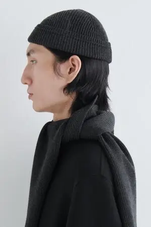 Cos Ribbed Wool-cotton Fisherman Beanie