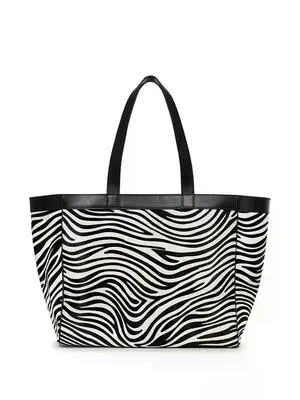 ANINE BING Medium Rio Tote In Zebra Print Calf Hair