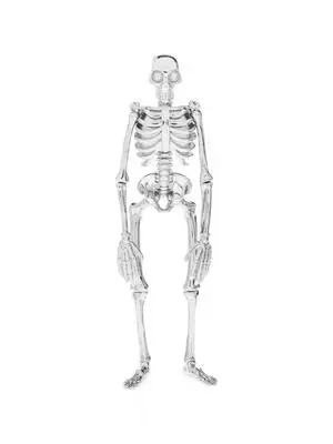 Alexander McQueen Skeleton Motif Brooch - Silver