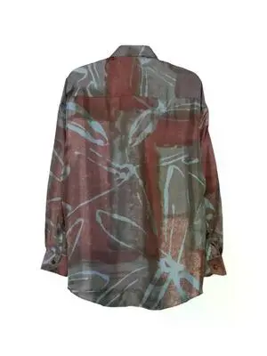 COSTUMEIN Floral-print Long-sleeve Shirt