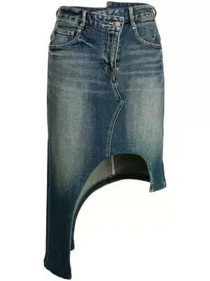 JNBY Asymmetric Design Denim Skirt - Blue