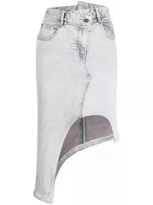JNBY Asymmetric Denim Skirt - Grey