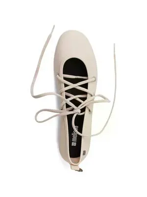 Melissa Lace-up Ankle-strap Ballet Flats - Neutrals