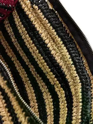 Dkny Striped Logo-embroidered Tote Bag