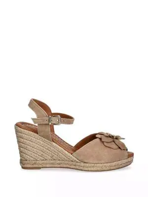 BILLI BI Floral Appliqué Wedge Espadrilles
