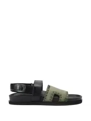 Kurt Geiger Suede Stitch Strap Baker Sandals