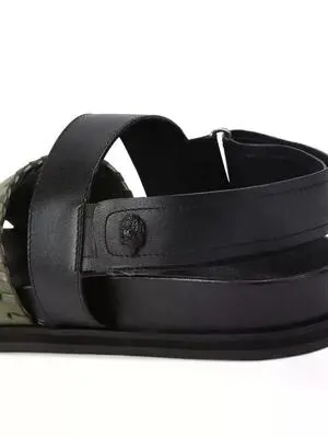Kurt Geiger Suede Stitch Strap Baker Sandals