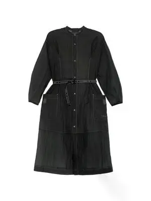 AND WANDER Sheer Ripstop Band Collar Shirt