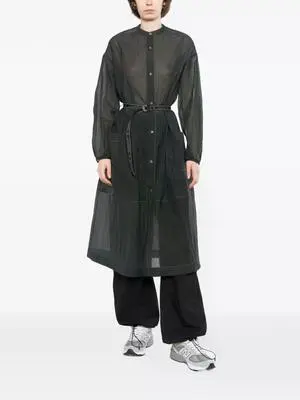 AND WANDER Sheer Ripstop Band Collar Shirt