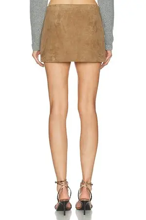 Khaite Jett Suede Skirt