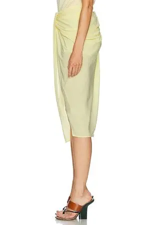 Jacquemus La Jupe Pareo Skirt - Light Yellow