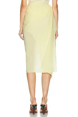 Jacquemus La Jupe Pareo Skirt - Light Yellow