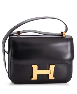 Hermès 24 Constance Nm Bag Box Calf - Black