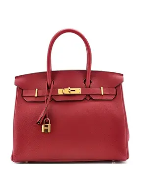 Hermès Birkin 30 Handbag Red Togo With Gold Hardware Rouge Grenat