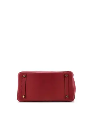 Hermès Birkin 30 Handbag Red Togo With Gold Hardware