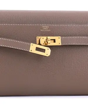 Hermès Kelly To Go Wallet Chevre Mysore - Gray