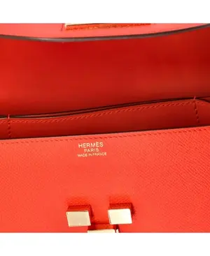 Hermès 17 Mosaique Au 24 Bag Epsom - Red