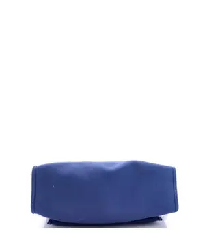 Hermès 31 Herbag Zip Leather And Toile - Blue