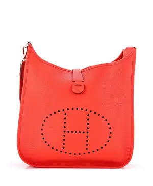 Hermès Gm Evelyne Bag Gen Iii Clemence - Red