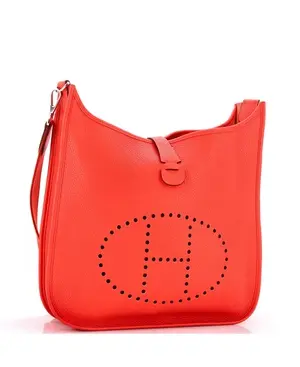 Hermès Gm Evelyne Bag Gen Iii Clemence - Red